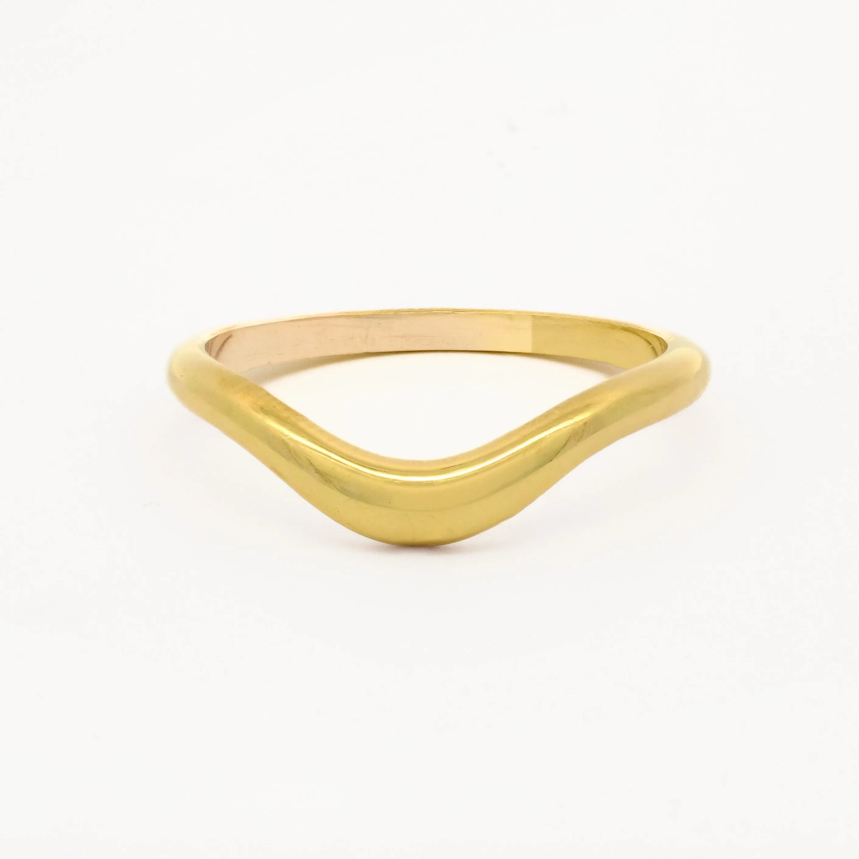 Tapered Curved Wedding Ring in Solid Recycled Gold or Platinum – Wild ...